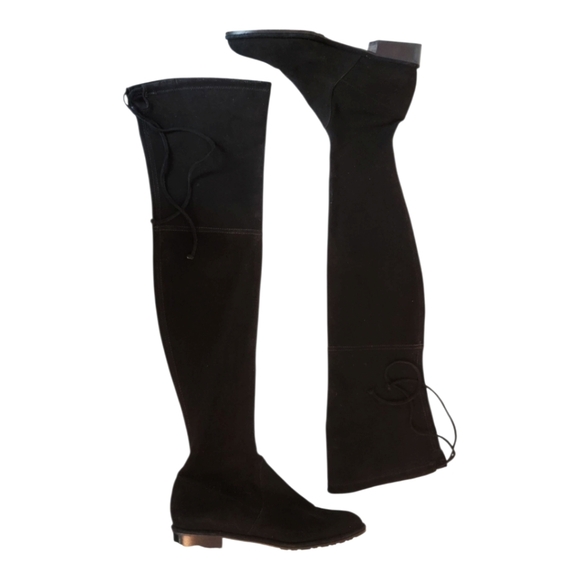 Stuart Weitzman | Shoes | Stuart Weitzman Elevated Black Suede Over The ...